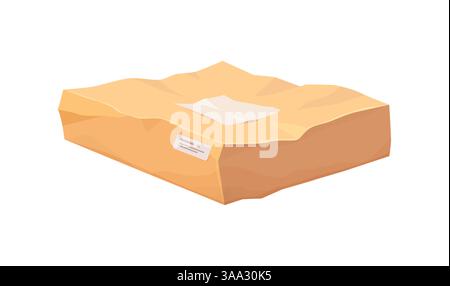Cartoon damaged, torn and wet cardboard delivery boxes and piles ...