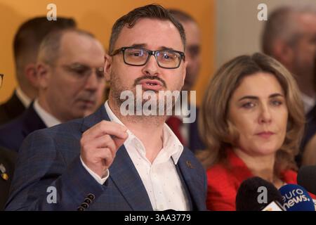 Bucharest, Romania. 31st Mar, 2025: Dan Tanasa, deputy for the Alliance ...