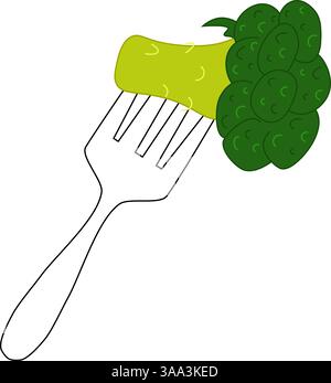 Eco broccoli icon flat vector. Farm agriculture. Organic garden ...
