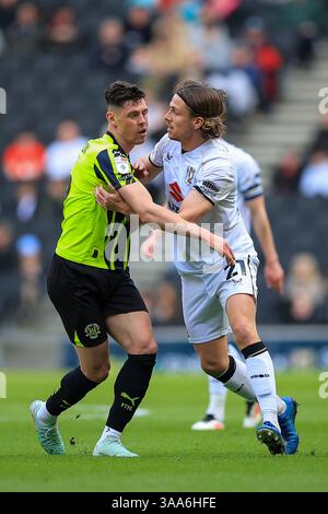 Milton Keynes Dons Forward Danilo Orsi-Dadomo (21) Warms Up before kick ...