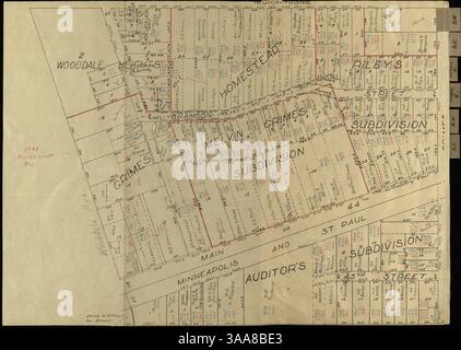 This assessment map from the Village of Morningside (1938-1939) divides ...