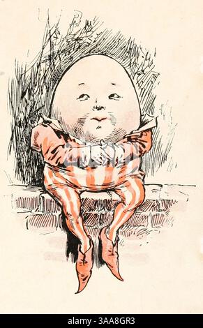 Humpty Dumpty. Illustration of the nursery rhyme character, Humpty ...