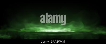 Green toxic smoke cloud with overlay effect on transparent background ...