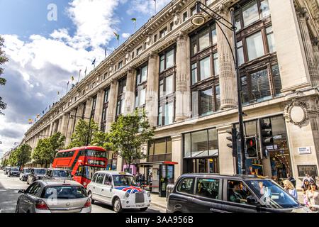 London, UK- August 6, 2023: Selfridges department store interior ...