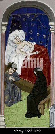 Huwelijk Ada van Holland met Lodewijk II met stervende Dirk VII van ...