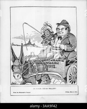 A political cartoon referencing William Jennings Bryan's advocacy for ...