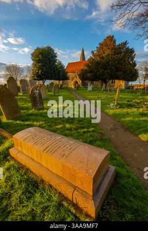 The church yard of St Marys church Lower Higham Kent Stock Photo - Alamy