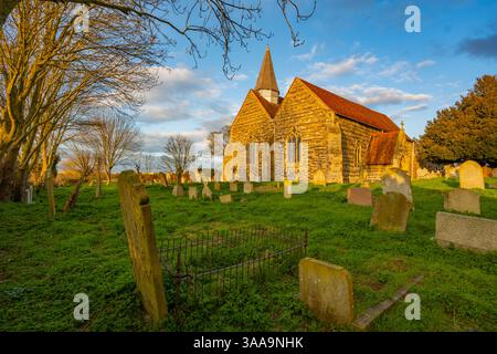 The church yard of St Marys church Lower Higham Kent Stock Photo - Alamy
