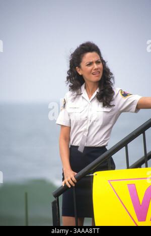 Jul 17, 1996; Los Angeles, CA, USA; Baywatch castmembers David ...