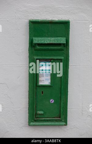 green Irish post box Westport County Mayo Stock Photo - Alamy