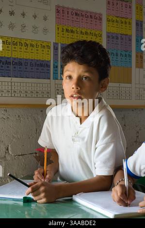 Sep 07, 2005; Chimalhuacan, State of Mexico, MEXICO; Students and ...