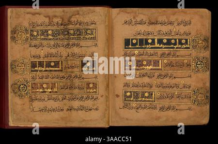 The illuminated headings for chapters 108-113 from a medieval Islamic ...