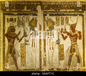 Hieroglyphs in the Ramesses III tomb at the Valley of the Kings at the ...