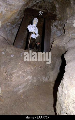 small figure of a pitman with hat and light, miner symbol small figure ...