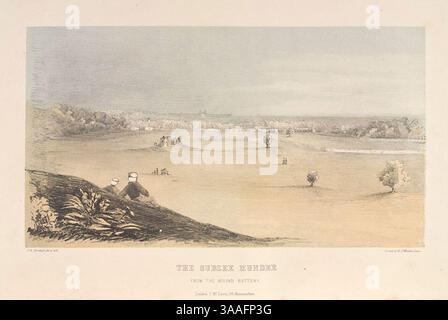 'The Subzee Mundee from the Mound Battery' is a lithograph by Brevet ...
