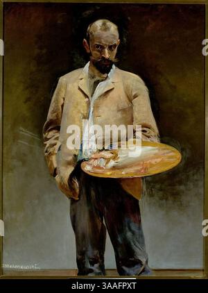 Jacek Malczewski, Self-Portrait with Palette (Autoportret z paletą ...