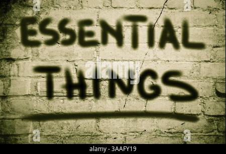 Essential Things Concept Stock Photo - Alamy