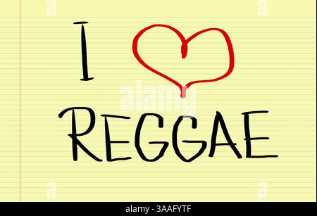 I Love Reggae Concept Stock Photo - Alamy