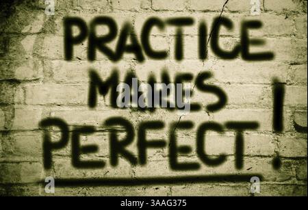 Practice makes perfect symbol. Concept words Practice makes perfect on ...