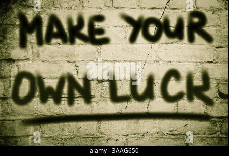 Make Your Own Luck Concept Stock Photo - Alamy