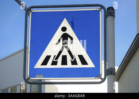 German road sign: Zebra crossing Stock Photo - Alamy