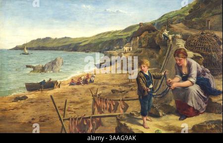 'Hard Lines' by James Clarke Hook is a depiction of a nautical scene ...