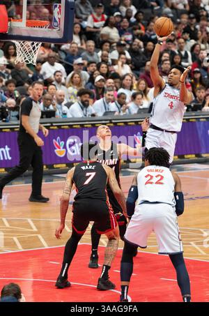 Washington Wizards guard Jaylen Martin (4) goes to the basket past ...