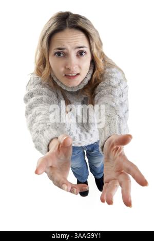 plaintively beautiful blonde Stock Photo - Alamy