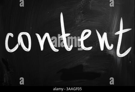 Hand writing sign It's About Content. Word Written on crucial website ...