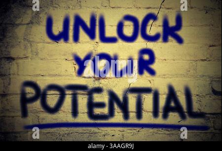 Unlock your potential symbol. Concept words Unlock your potential on ...