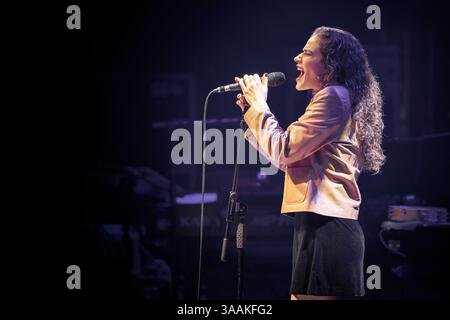 Talia Rae performing at Venue Cymru in Llandudno, supporting David Gray ...