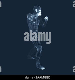 Boxer. Fighting Man. 3D Model of Man. Human Body Model. Body Scanning ...
