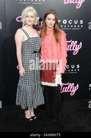 Kaitlyn Dever (R) and Mady Dever arriving at the premiere of 'Tully' at ...