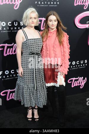 Kaitlyn Dever (R) and Mady Dever arriving at the premiere of 'Tully' at ...