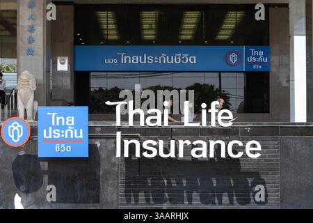 Bangkok, Thailand. March 13th 2025. Thai Life Insurance Head Office ...