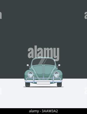 Germany, 1966: Volkswagen Beetle 1300. Vintage car. Vector illustration Stock Vector Image & Art ...
