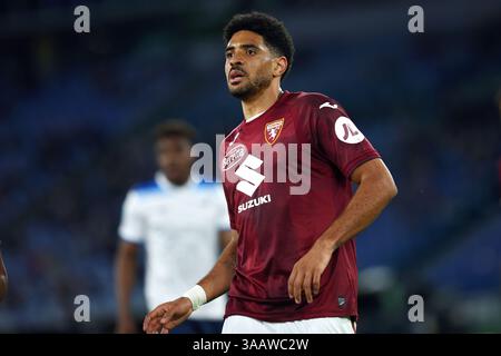 Saul Coco of Torino FC looks on during the serie Serie A Enilive match ...