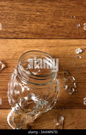Shattered or smashed pieces of glass on black Stock Photo - Alamy