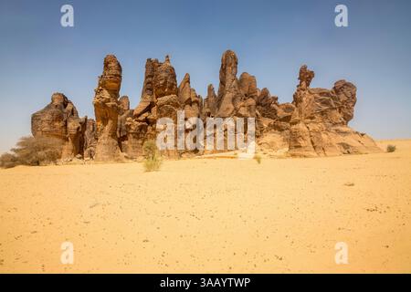 Chad, south of the Sahara desert, Ennedi massif classified as UNESCO ...