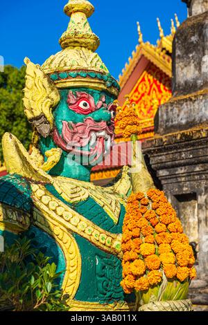 Laos, Khammouane province, Thakhek, Wat Nabo Si Pattanaram Buddhist ...