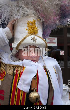 Demostration of carnaval of Binche dresses, Brussels, Belgium. UNESCO ...