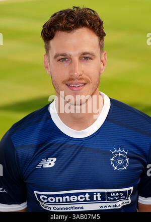 Hampshire's Brad Wheal during a photocall at the Utilita Bowl ...