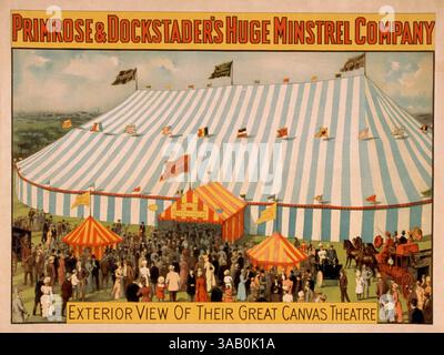 Vintage poster of Primrose & Dockstader's Huge Minstrel Company Stock ...