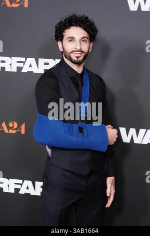 Nathan Altai arriving for a special screening of Warfare, at The Cinema ...