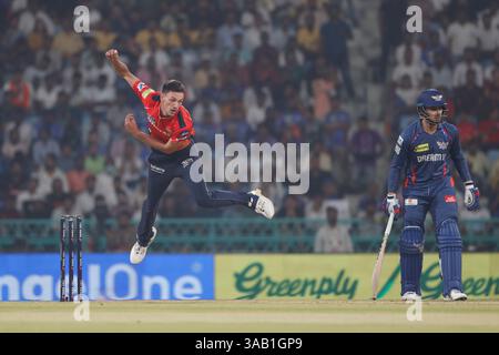 Punjab Kings' Marco Jansen bowls a delivery during the Indian Premier ...