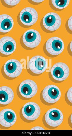 Scary eyeball pattern vector Stock Vector Image & Art - Alamy