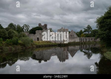 Ruins of Desmond Castle in Adare Ireland by the River Maigue Stock ...