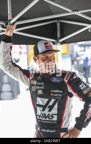 NASCAR Cup Series driver Clint Bowyer (14) during a pitstop during the ...