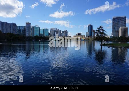 Walt Disney Amphitheater at Eola Park in Orlando, Florida Stock Photo ...