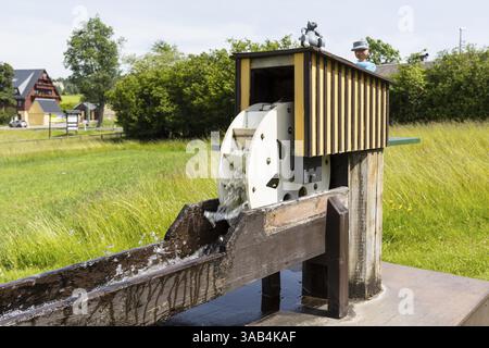 Water-powered mechanics of water wheel and play figures, Seiffen Open ...
